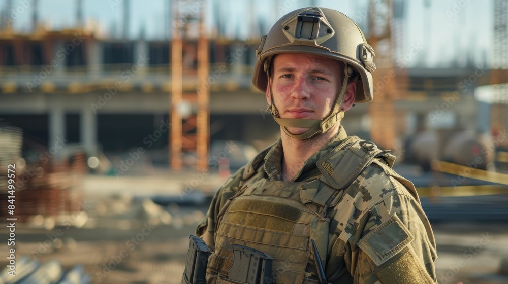 The picture of the military architect is working inside the ...