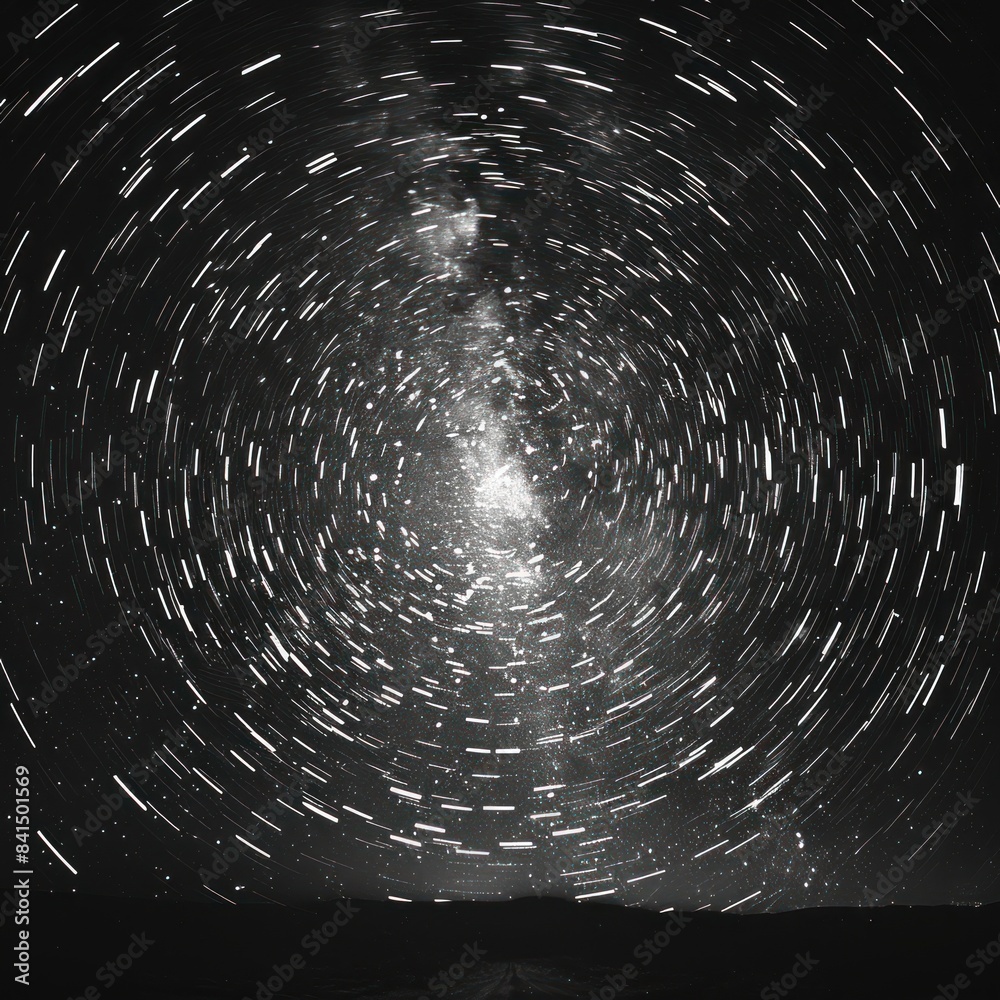 Timelapse of the night sky, capturing stars moving across the horizon ...