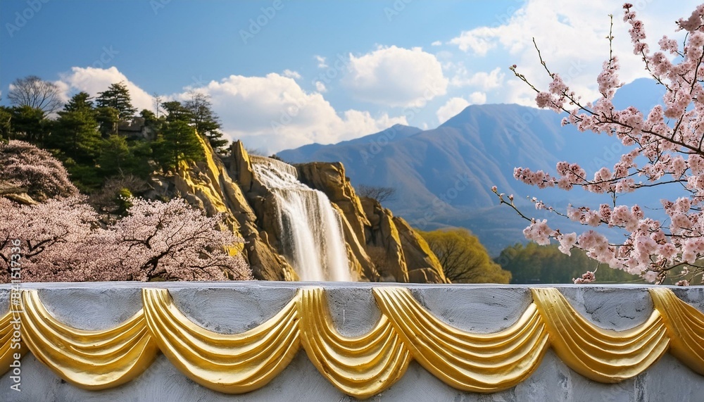 Sakura Serenity: Transformative Volumetric Stucco Molding Amidst ...