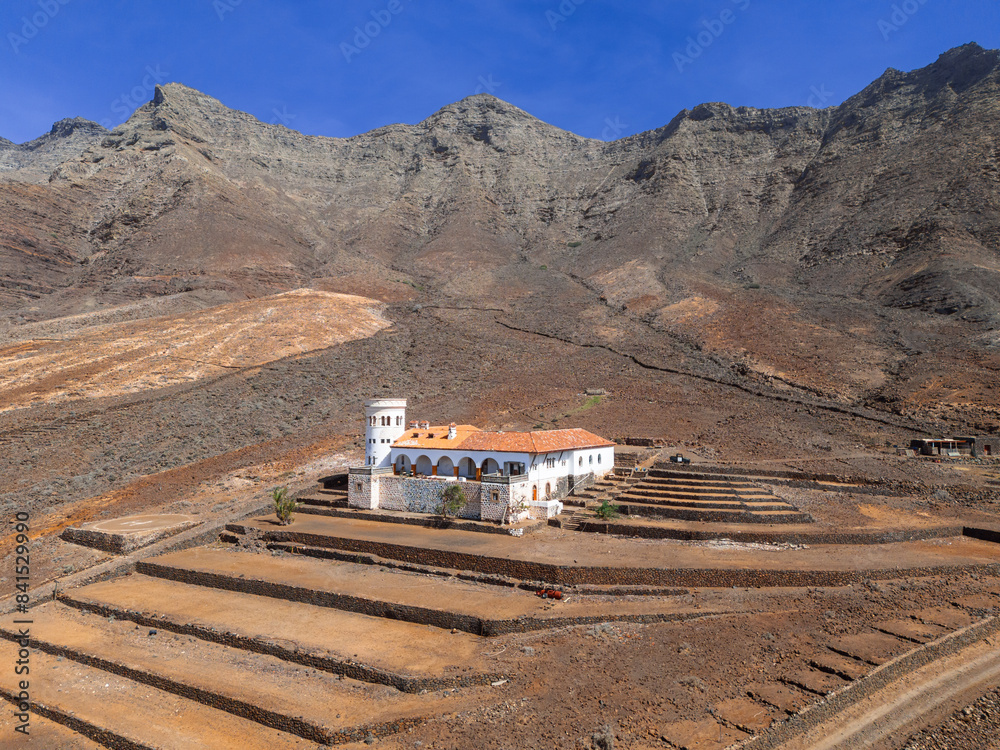 Jandia, Fuerteventura, Spain, April 15, 2024; close up aerial image of ...