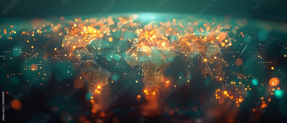 Global Population Insights: World Map Infographic with Statistical ...