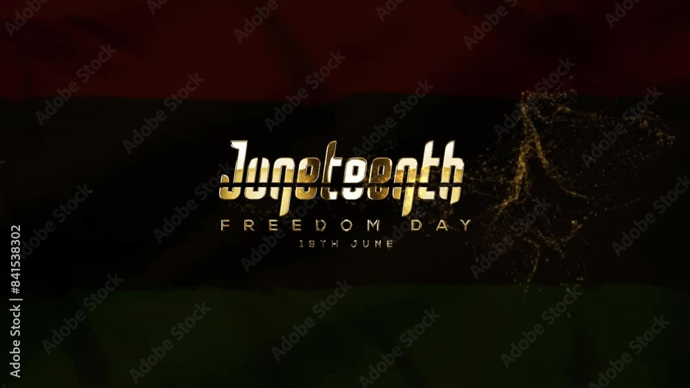 Flat Design animation of Juneteenth, Juneteenth Freedom Day, National ...