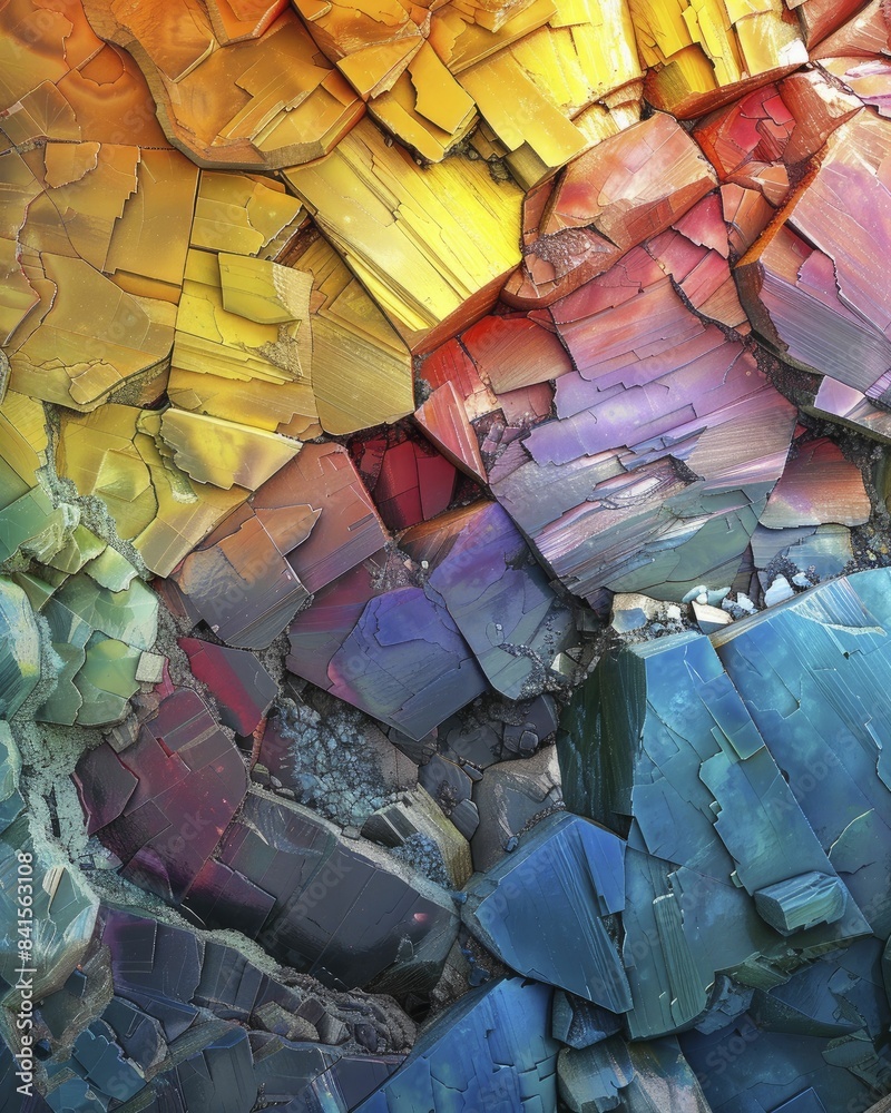 Capturing the diversity of earth's elements, macro shot with colorful ...