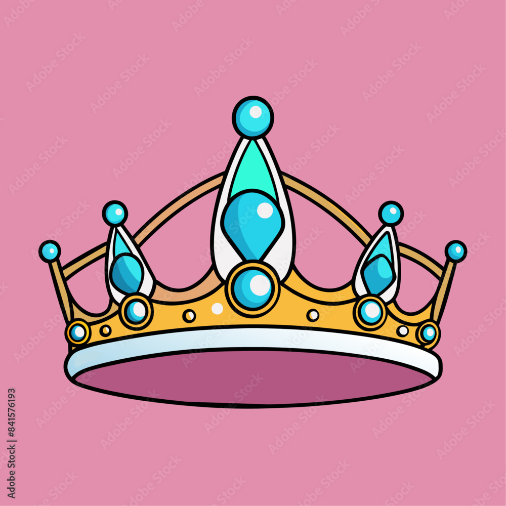 Tiara cartoon vector clipart Illustration Stock Vector | Adobe Stock