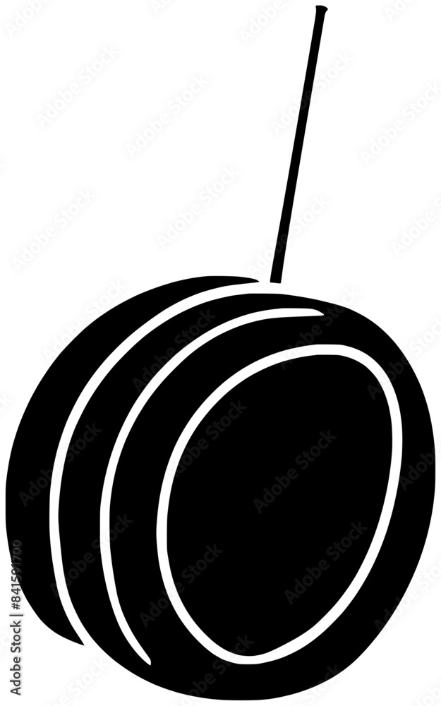 play illustration toy silhouette rope logo game icon yoyo outline spin ...