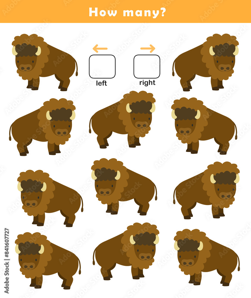 Left and right position worksheet. Educational worksheet for preschool ...