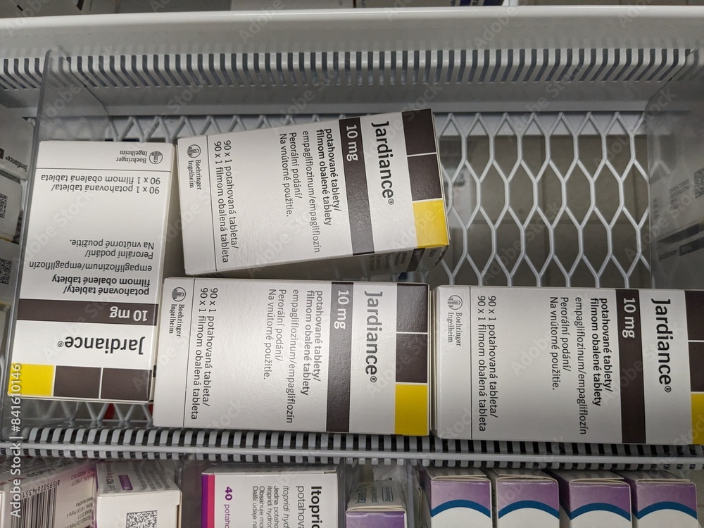 Prague,Czech republic-June 17 2024: Jardiance box of medication with ...