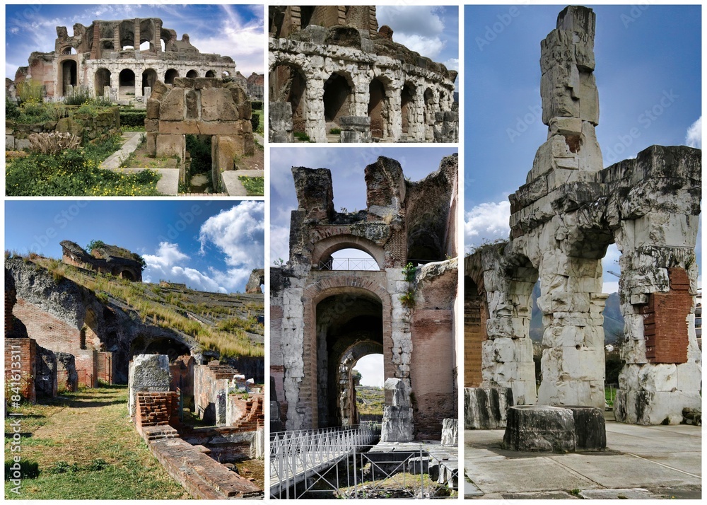 The Roman amphitheater of ancient Capua (Campanian amphitheater), the ...