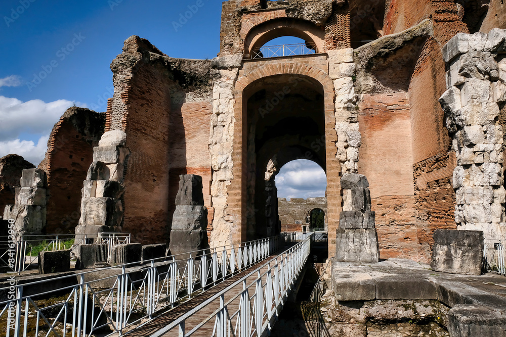 Main entrance of the Campanian Amphitheatre, the walkway that led to ...