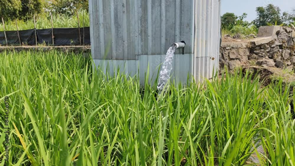 Irrigation of rice fields using pump wells with the technique of ...