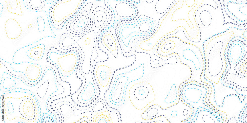 Topographic map patterns, topography line map. The concept of a ...