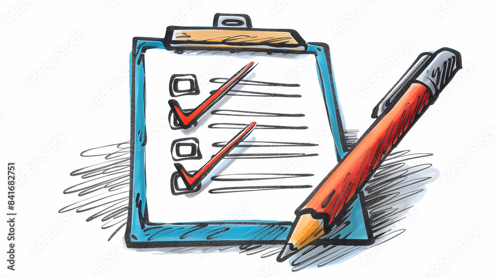 3D Flat Icon Checklist with Copy Space for Infographics: An Infographic ...