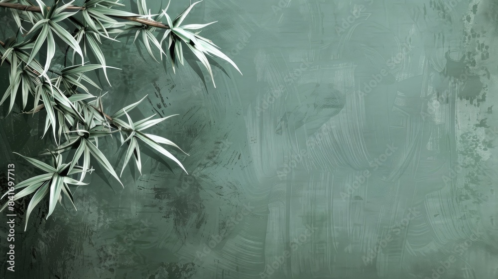 Breathe in the essence of nature: Muted green adorned with bamboo ...