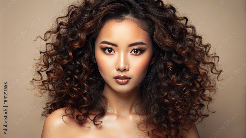 Flawless porcelain skin, vibrant curly hair, and stunning facial ...