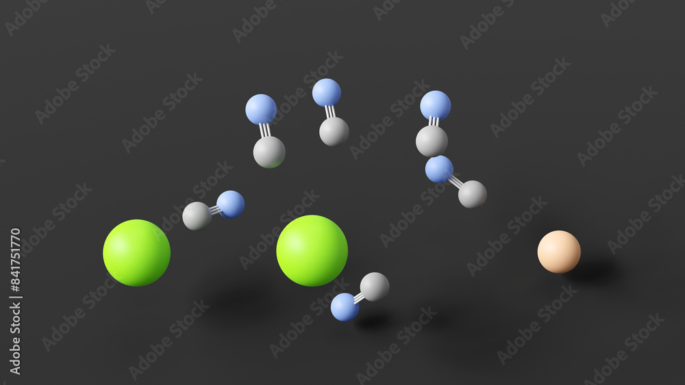 calcium ferrocyanide molecule 3d, molecular structure, ball and stick ...