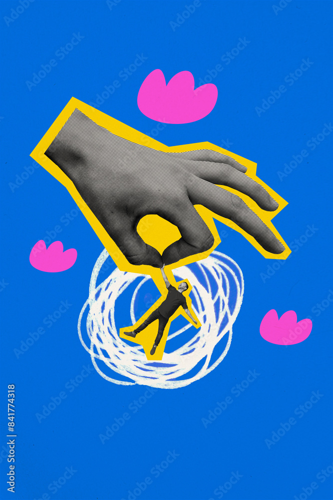 Composite trend artwork sketch image 3D photo collage of vibrant color ...