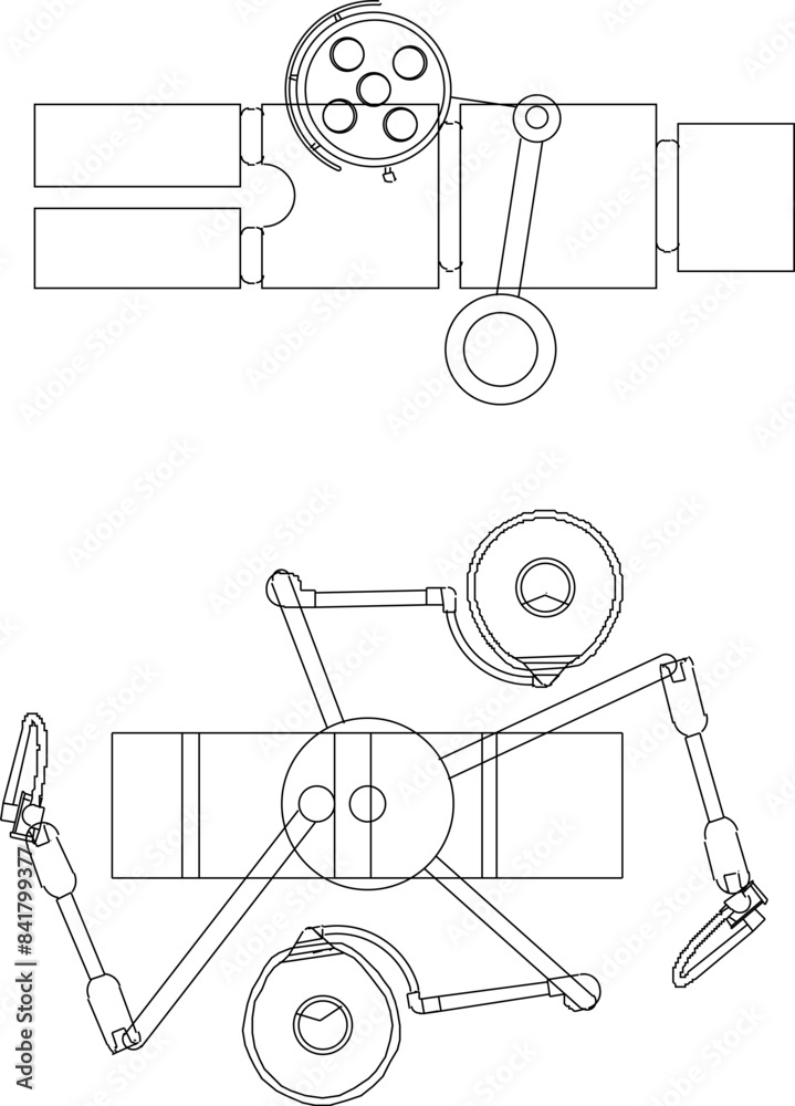 Vector silhouette illustration sketch design drawing of medical tools ...