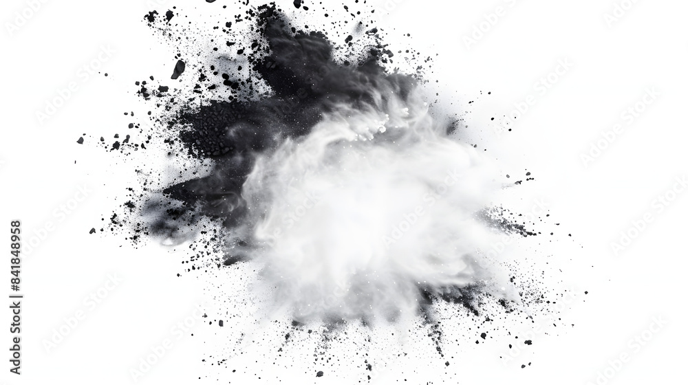 white powder png, round frame design isolated on white background ...