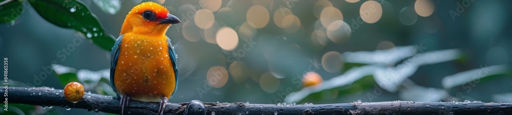 High in the rainforest canopy, the bowerbird constructs intricate nests ...