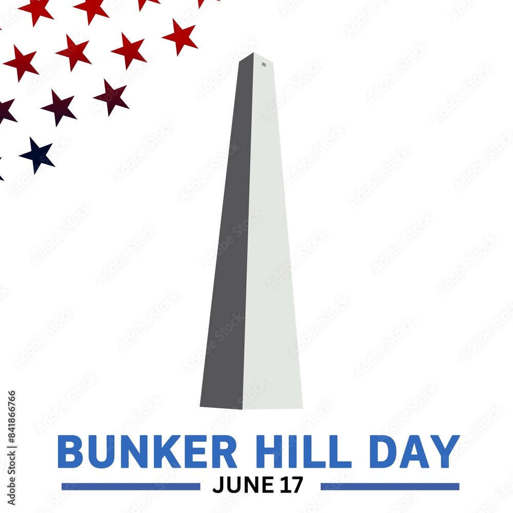 Vector Illustration of bunker hill day. banner poster of bunker hill ... Vector Illustration of bunker hill day. banner poster of bunker hill ...