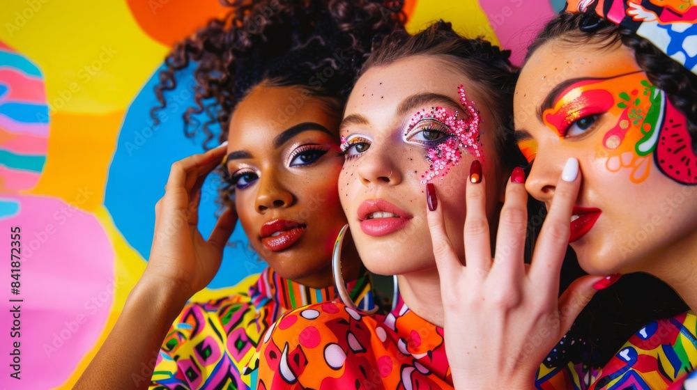 Vivid and expressive, a group of Gen Z women showcase their bold makeup ...