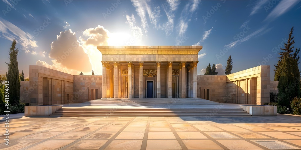 ภาพประกอบสต็อก Recreation of First Century Jerusalem Temple at Israel ...