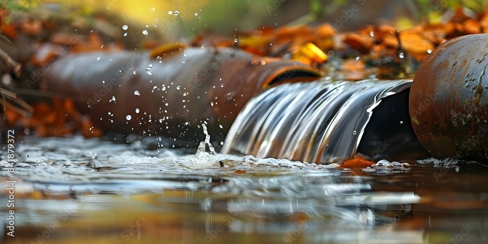 Directly releasing waste into water from a pipe causes environmental ...