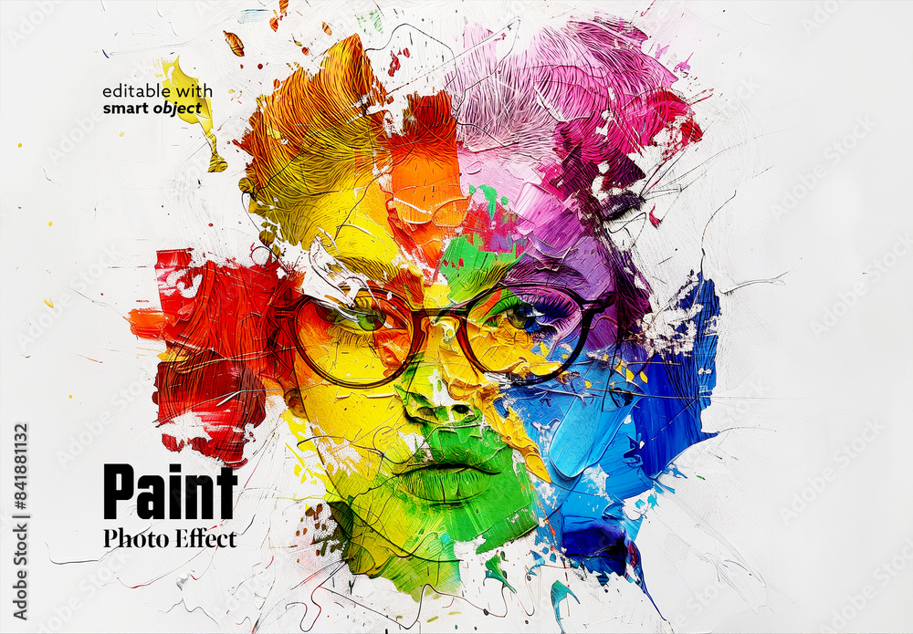 Oil Paint Effect with Ai Elements Stock Template | Adobe Stock