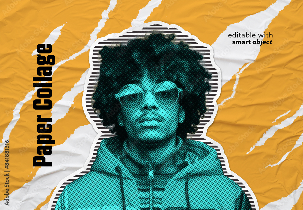 Paper Collage Effect Stock Template | Adobe Stock