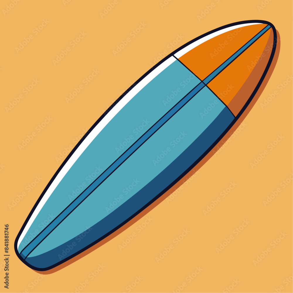 Surfboard cartoon vector clipart Illustration Stock Vector | Adobe Stock