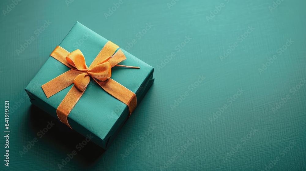 High-resolution image of a gift box on a solid color background, with ...
