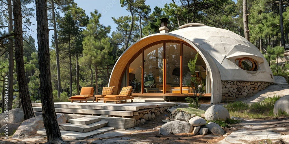 Geodesic Dome Home in a Secluded Remote Setting. Concept Remote Living ...