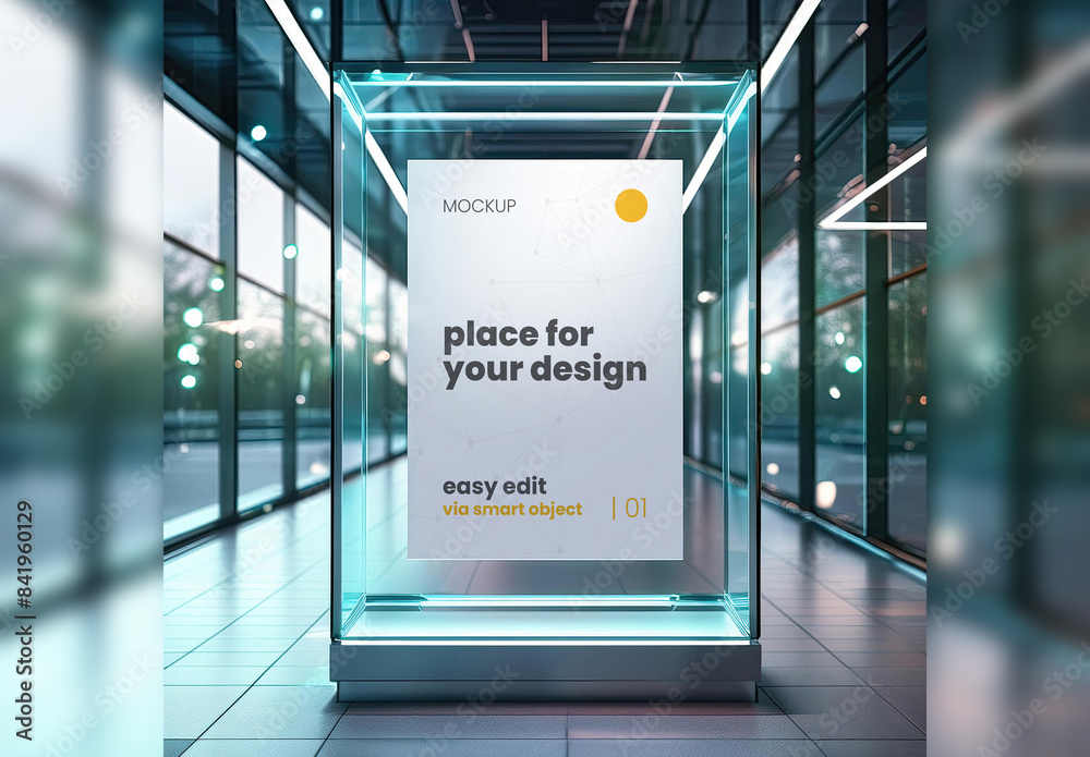 Protective Security Box Poster Frame Image Gallery Mockup 03 Generative ...