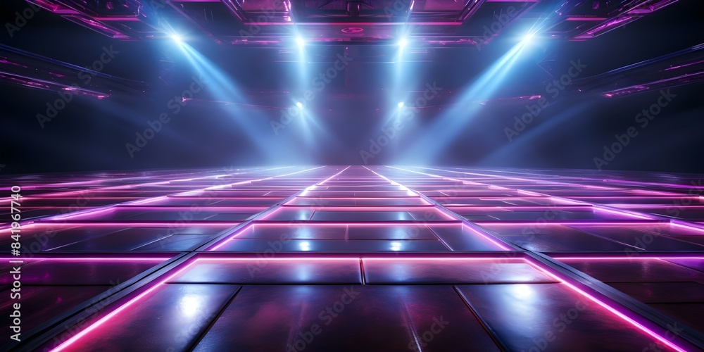 LED panels create holographic displays with stage laser lights for ...