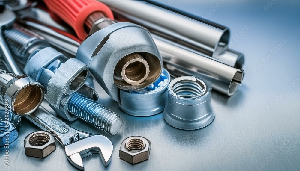 metal background of mechanical tools and pipes of cogs and wheels and ...