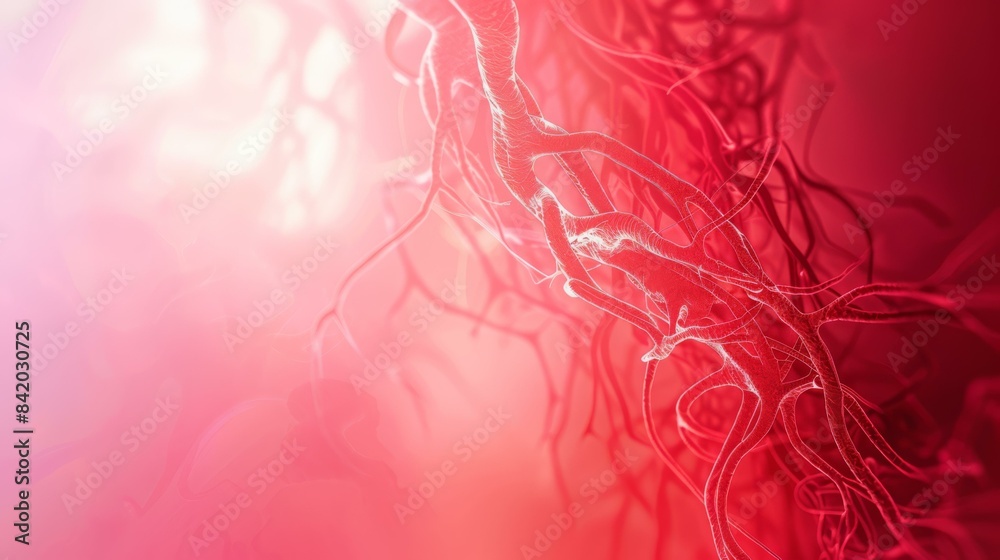Abstract Red Veins and Arteries, Medical and Scientific Visualization ...