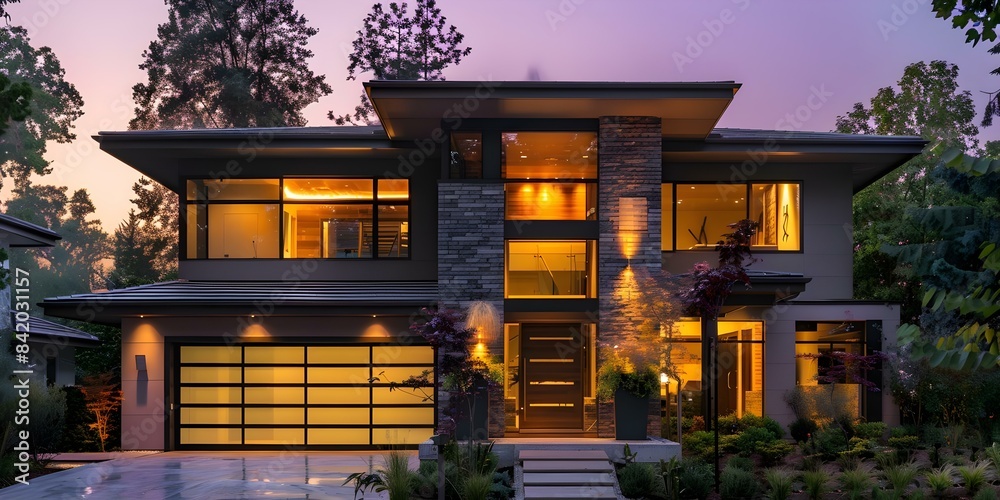 Contemporary custom home with smart features tailored for modern living ...
