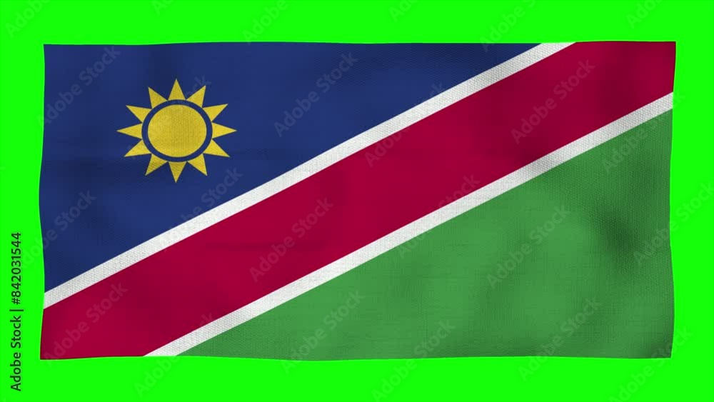 Namibia's National Flag in a Dynamic Display: A Sign of Strength and ...