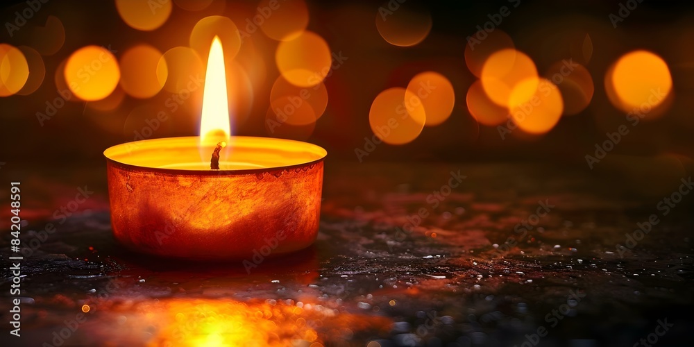 Beacon of Strength and Resilience A Fiery Symbol Shining in Adversity ...