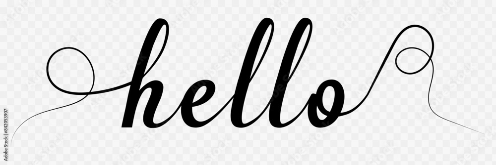 Hi, Hello. Banner, speech bubble, poster and sticker concept with text ...