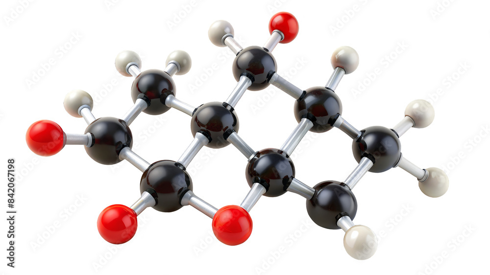 3D illustration of a fructose molecule - This is a scientifically ...