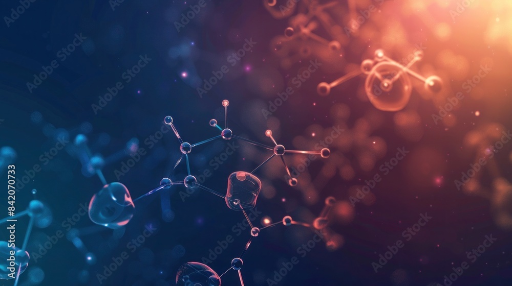 molecular structures and chemical engineering Hi-tech background ...