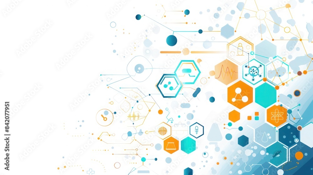 Abstract medical, technology, innovation medicine, health, science and ...