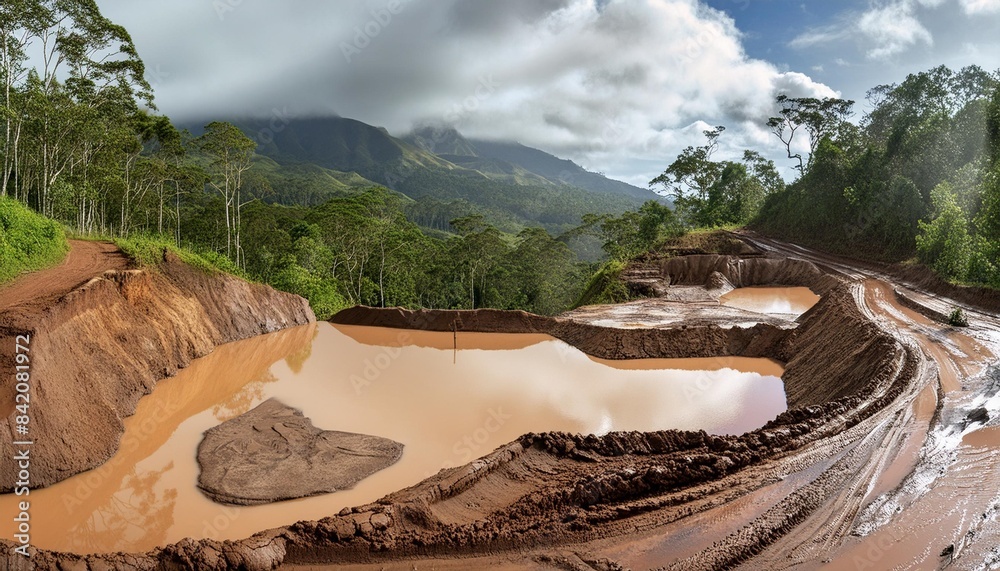 papua new guinea pools of mud on a section of the kokoda trail Stock ...