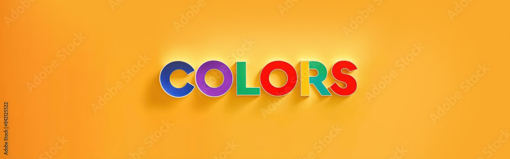 color palette gradient effect with circular font text letters of colors ...