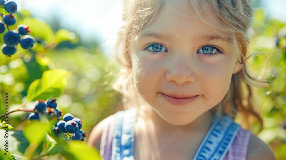 The little girls nose, face, hair, smile, eyes, and ears light up as ...