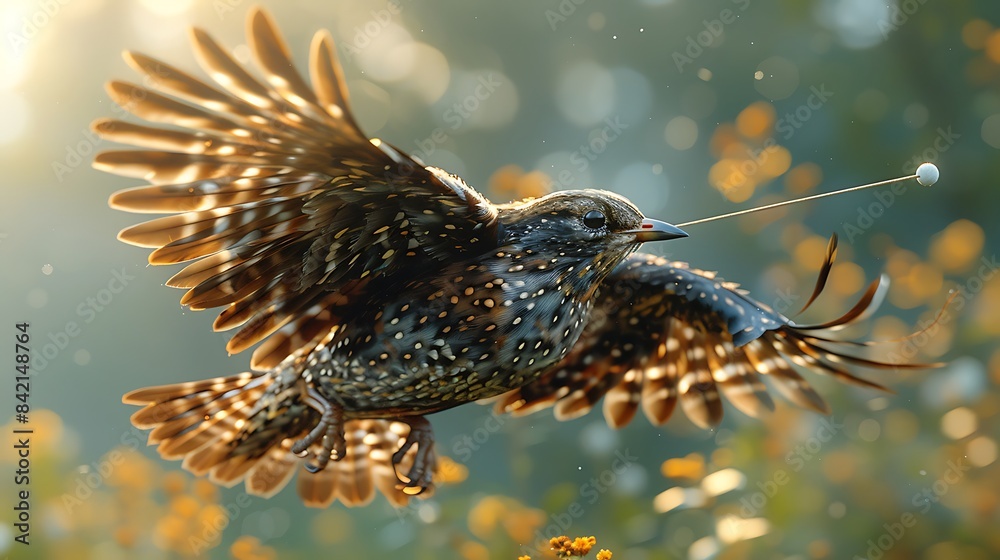 Inflight Takedown Mesolithic Hunter Exhibiting Skillful Precision ...