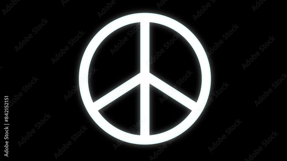 Peace sign on alpha channel. Blue sign of peace on transparent ...