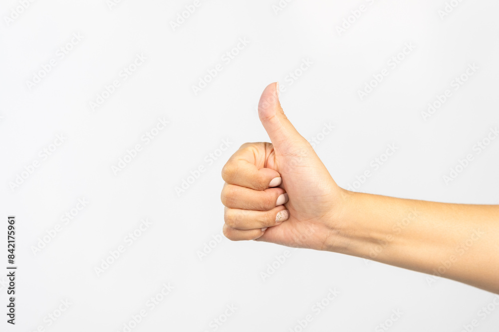 Foto de Variety of Hand Gestures: Rock Sign, Surf Sign, 'I Love You' in ...