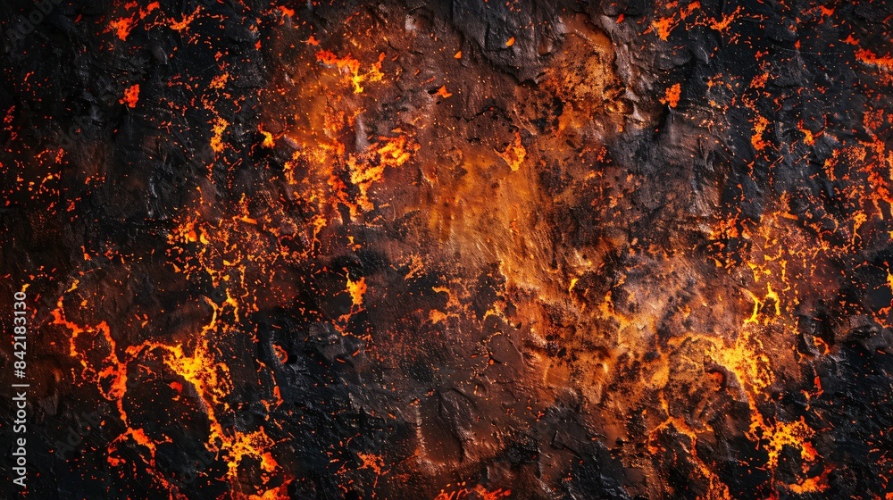 Grunge fire textures background, Grunge wall with blazing fire, LAVA ...